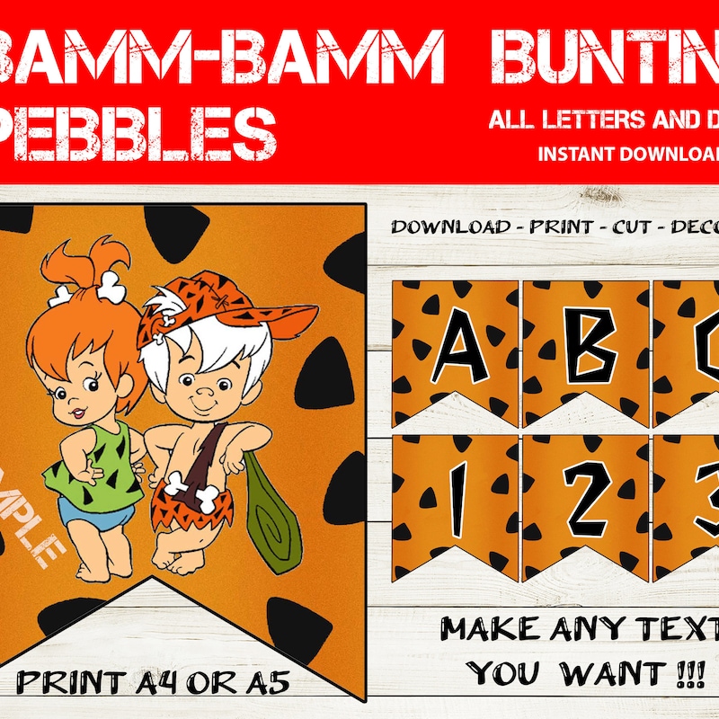 Pebbles and Bam Bam - Etsy