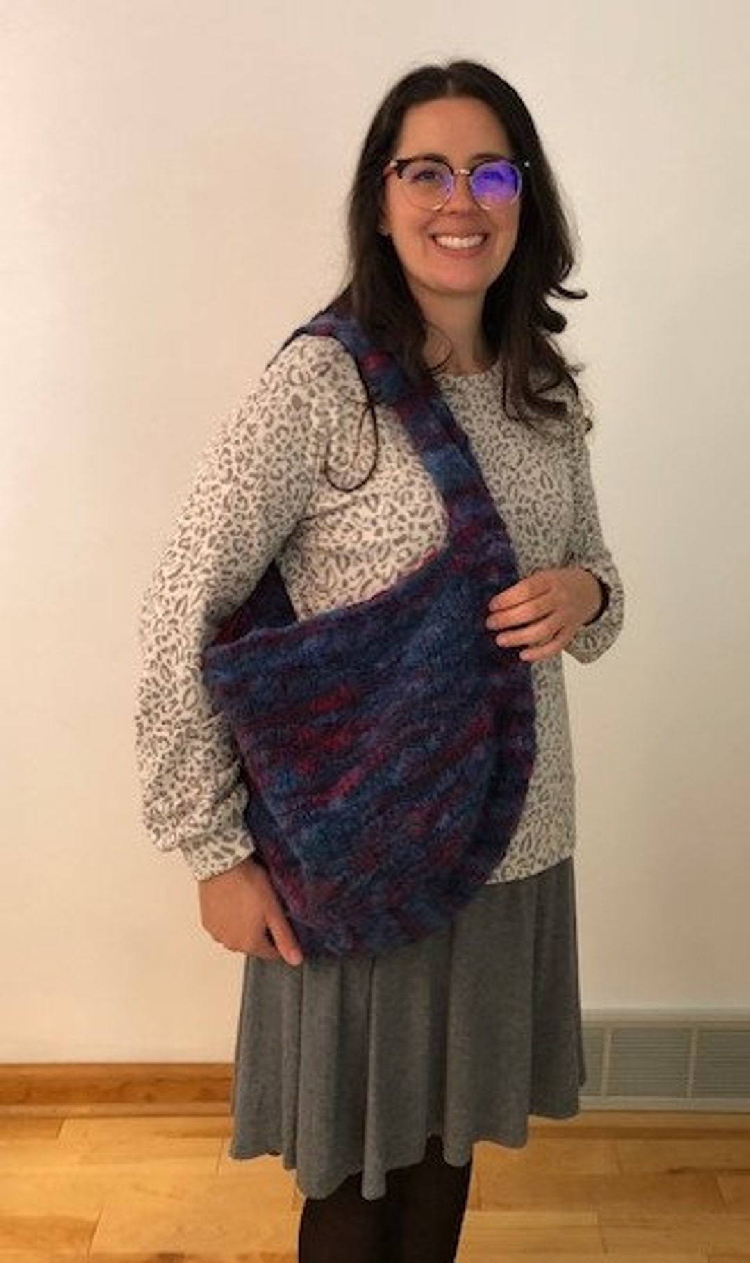 Hand Knit Wool Bag - Etsy