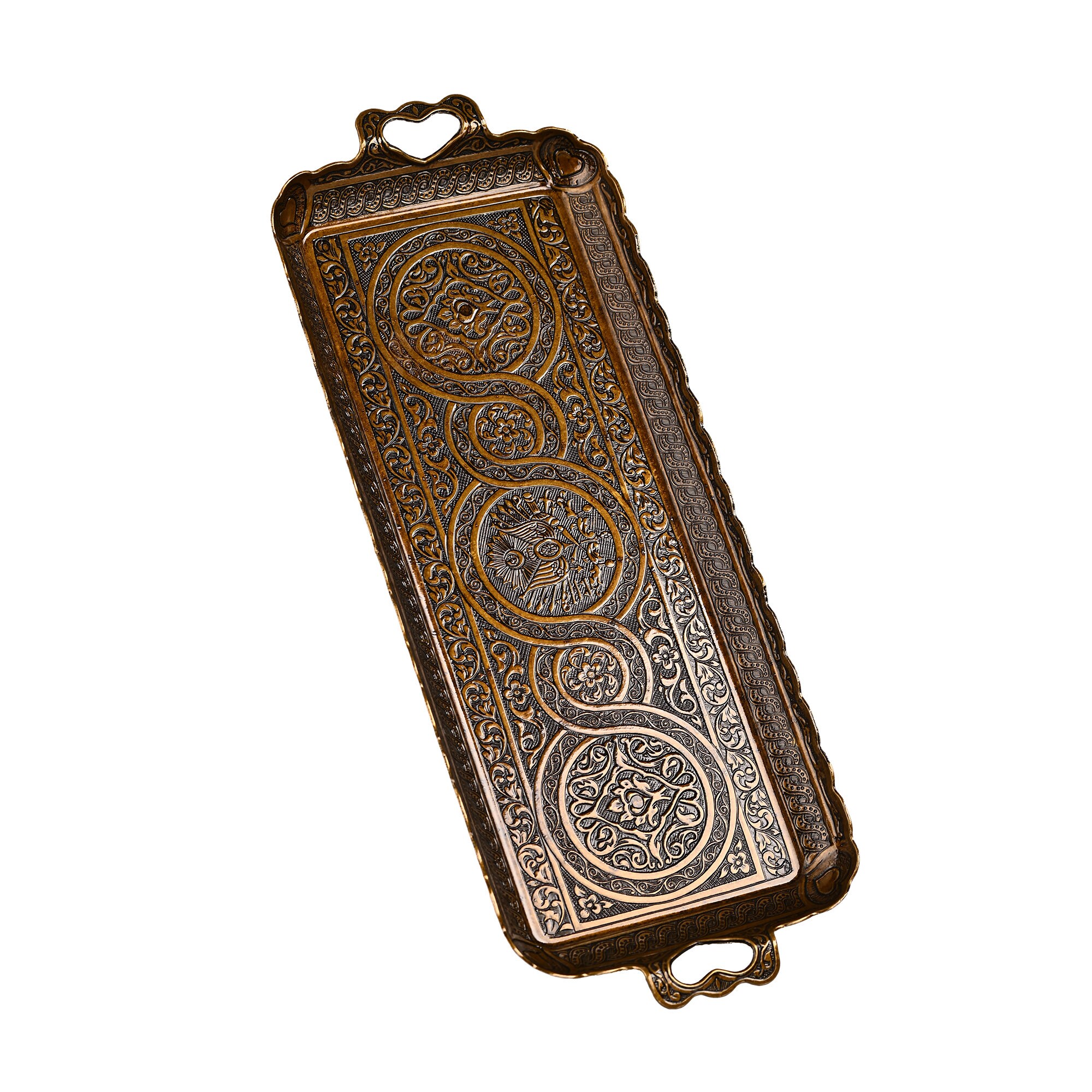Handmade Turkish Coffee Tray, Decorative Ottoman Serving Tray, Copper ...