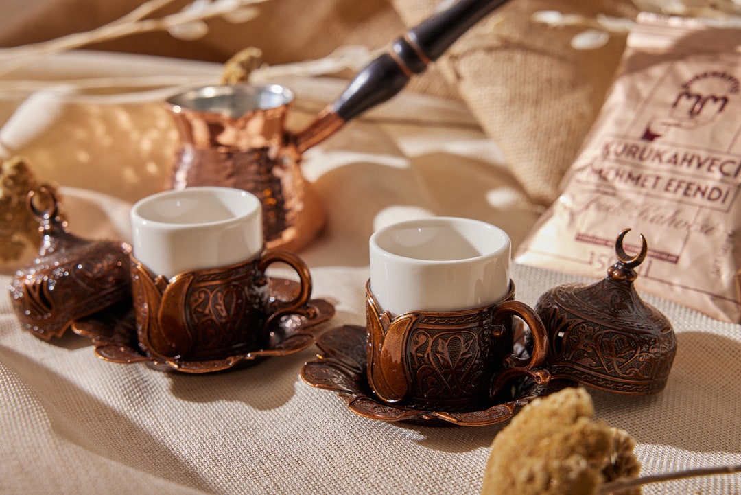 Thickest Copper Turkish Greek Coffee Pot With Heavy Duty Cups - Etsy