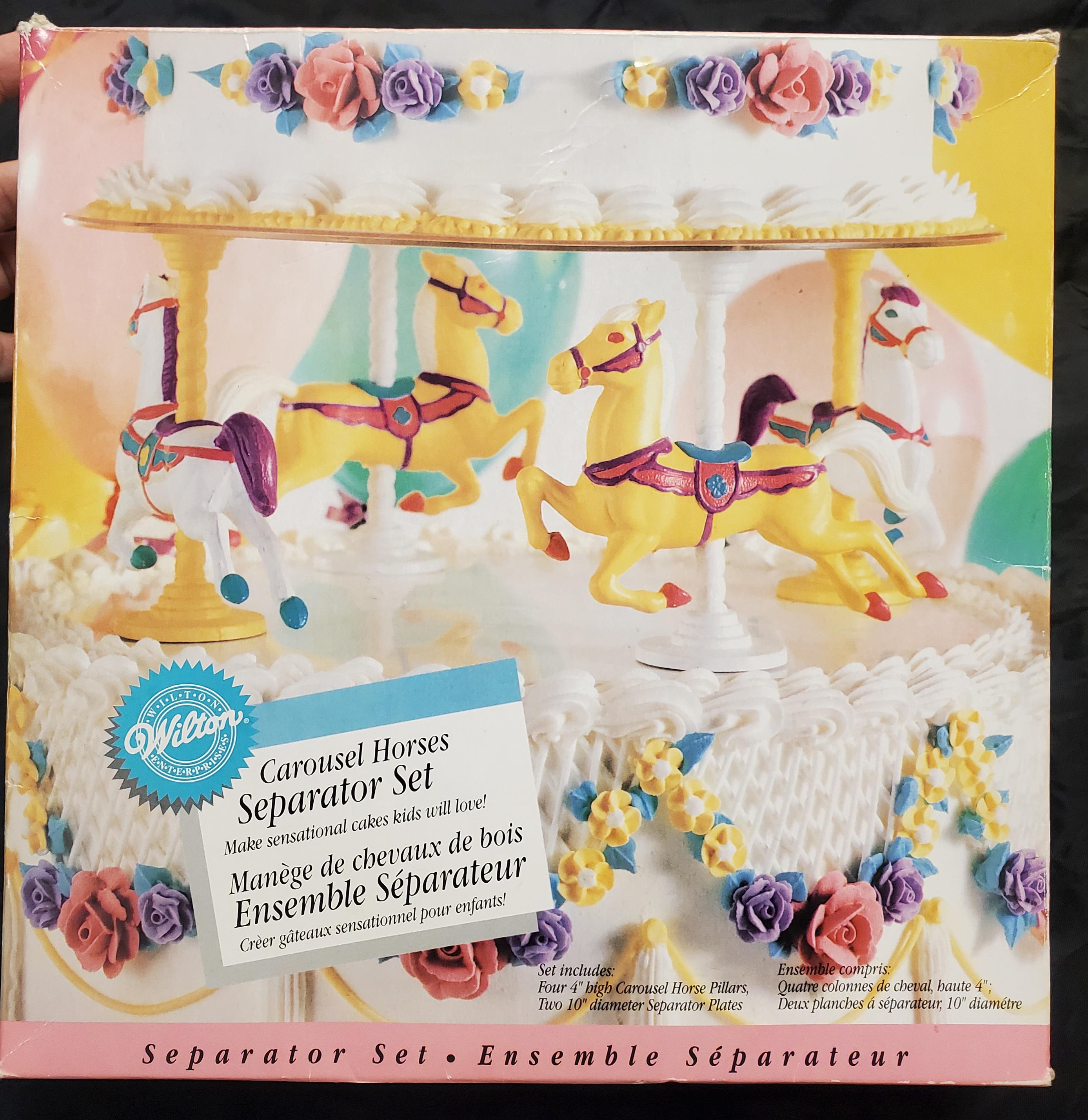 Wilton Carousel Horse Separator Set Cake Stand Stackable Divider - Etsy