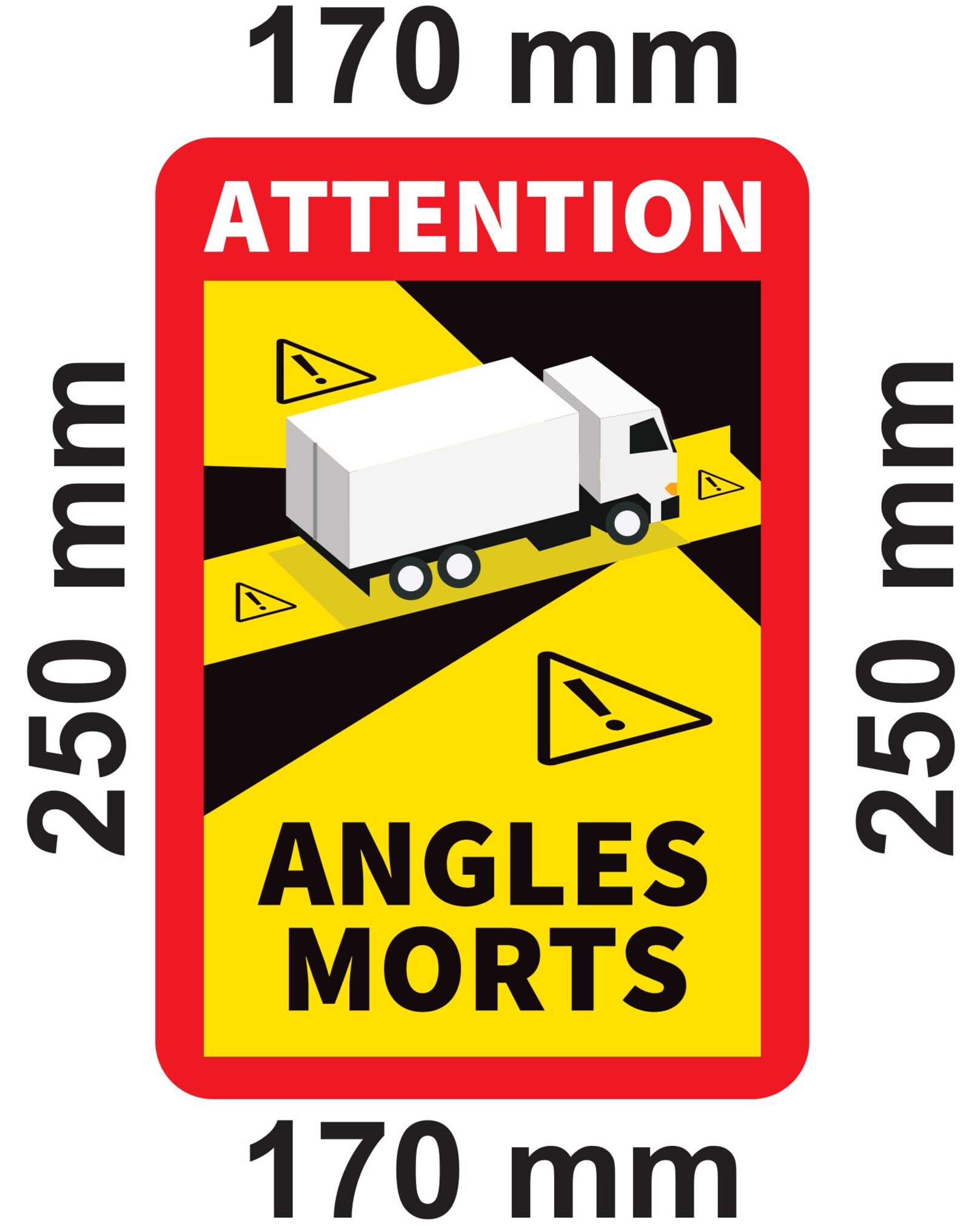 Angles Morts Blind Spot Sticker 170x250 Mm, for Truck TIR Lorry - Etsy