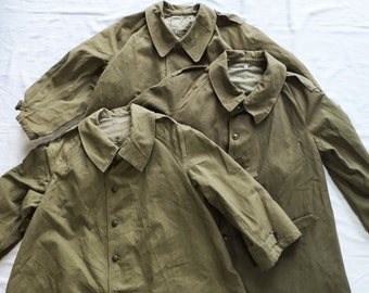 French Army WW2 1940s Men M38 MOTORCYCLE COAT Overcoat Weatherproof ...