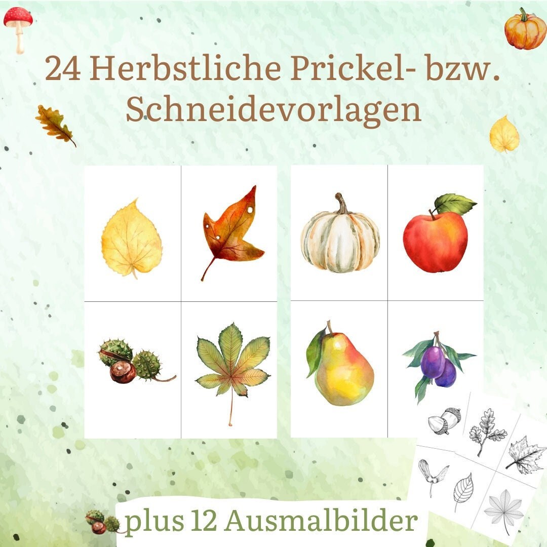 24 Autumn Templates to Tingle, Cut Out and Design - Etsy