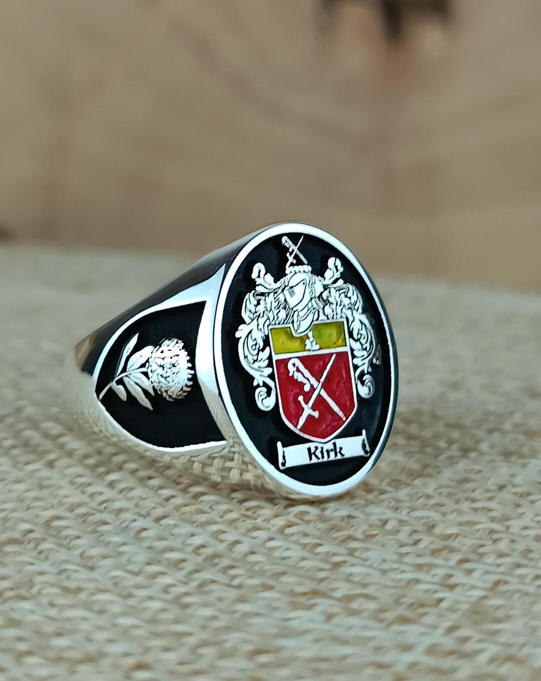 Coat of Arms Ring for Personalized Jewelry, Personalized Gold Signet ...