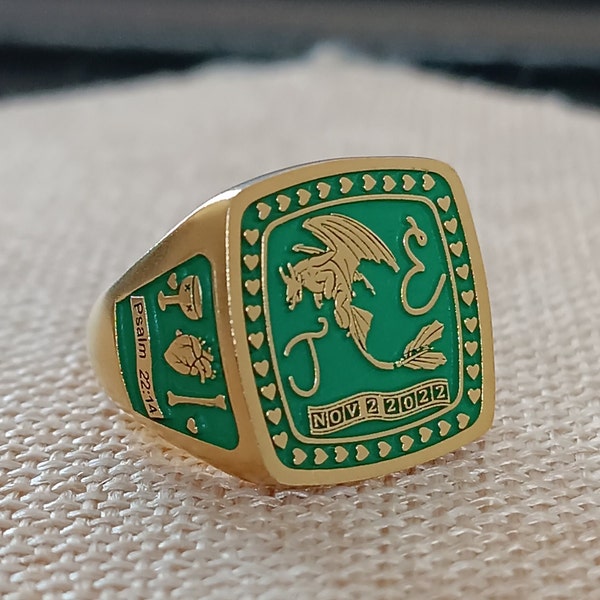 10K Gold, 14K Gold, 18K Gold, Family Crest Ring-coat of Arms Family ...