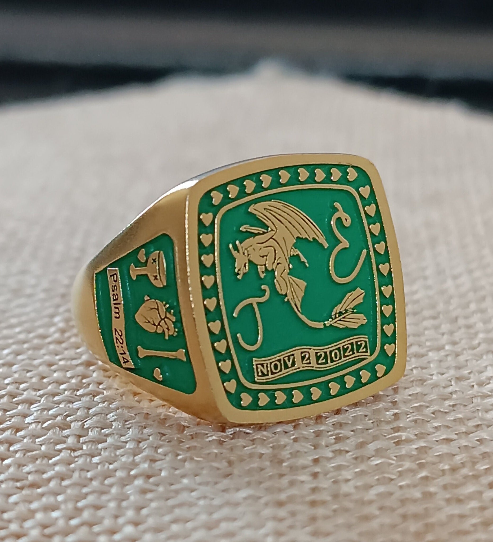 Custom Signet Ring, Crest Ring, Family Crest Signet Ring, Personalized ...