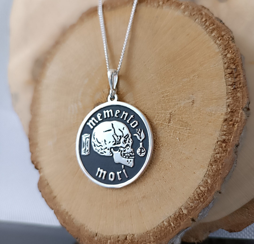 Memento Mori, Stoic Silver Necklace, Memento Mori Silver Neckace ...