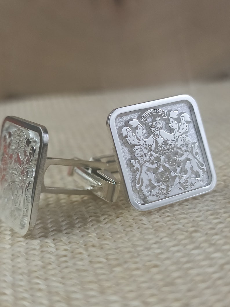 Personalized Family Crest Cufflinks,gold Custom Coat of Arms Cufflinks ...
