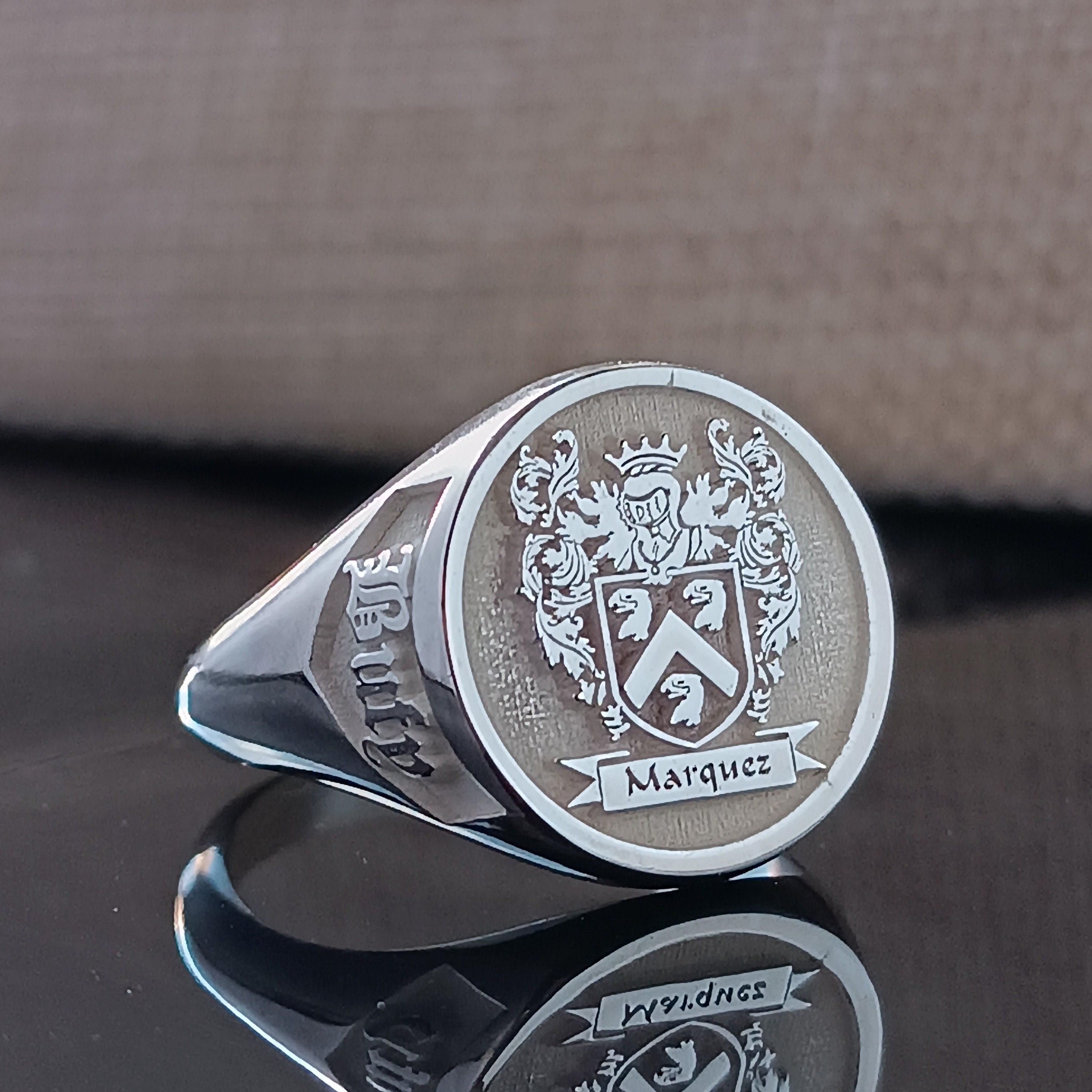 Family Crest Coat of Arms Custom Ring for Personalized Rings, Custom ...