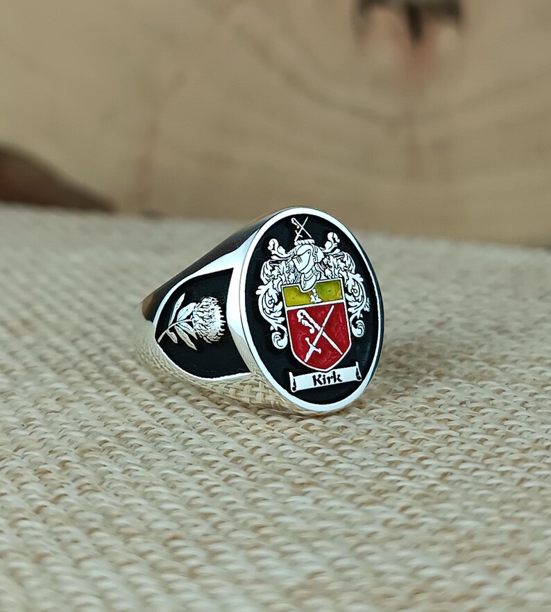 Coat of Arms Ring for Personalized Jewelry, Personalized Gold Signet ...