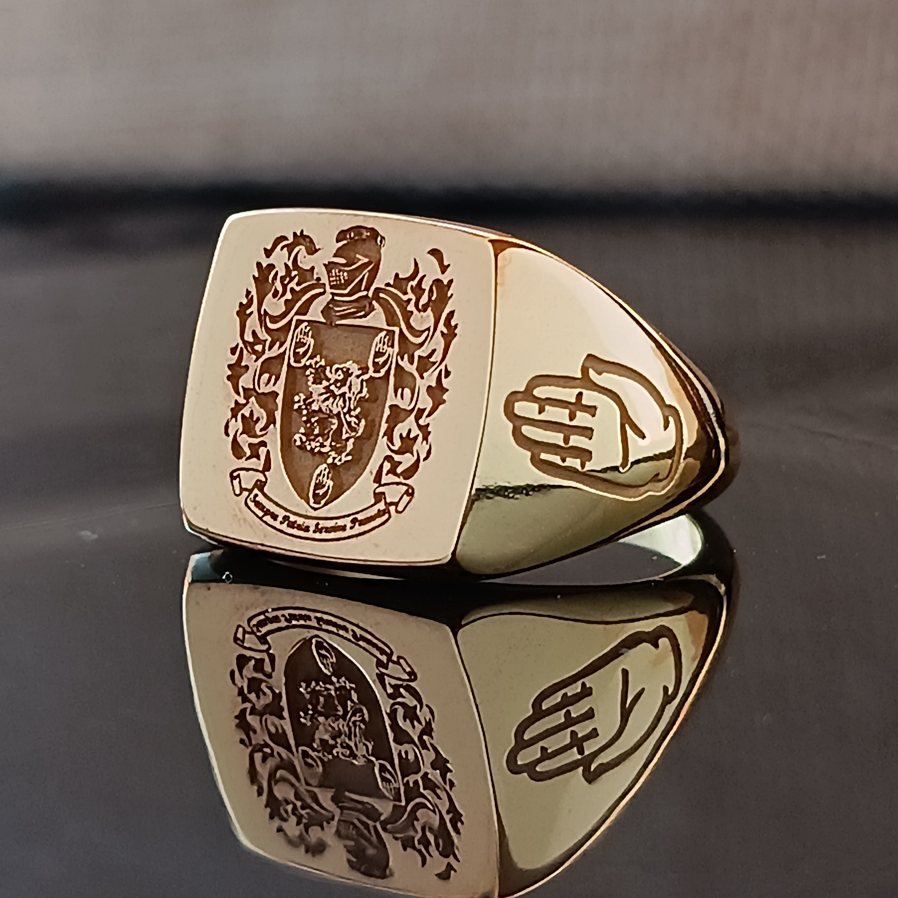 10K Gold 14K Gold 18K Gold Family Crest Ring-coat of Arms - Etsy Australia