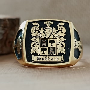 Custom Family Rings, Scottish Clan Rings, Family Crest Jewelry, Signet ...