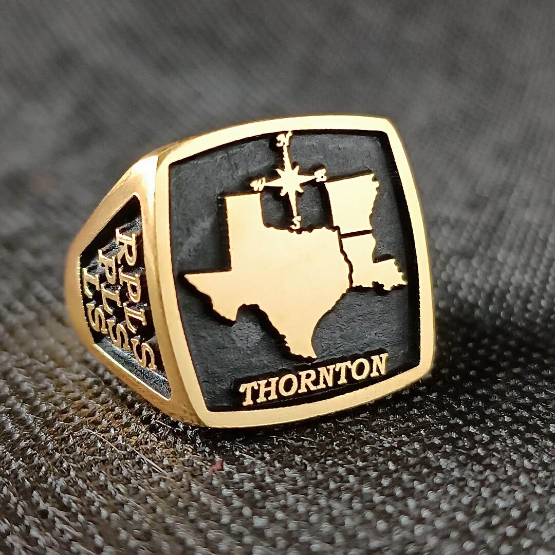 Personalized Class Ring Silver Graduation Ring Class Ring Men High ...