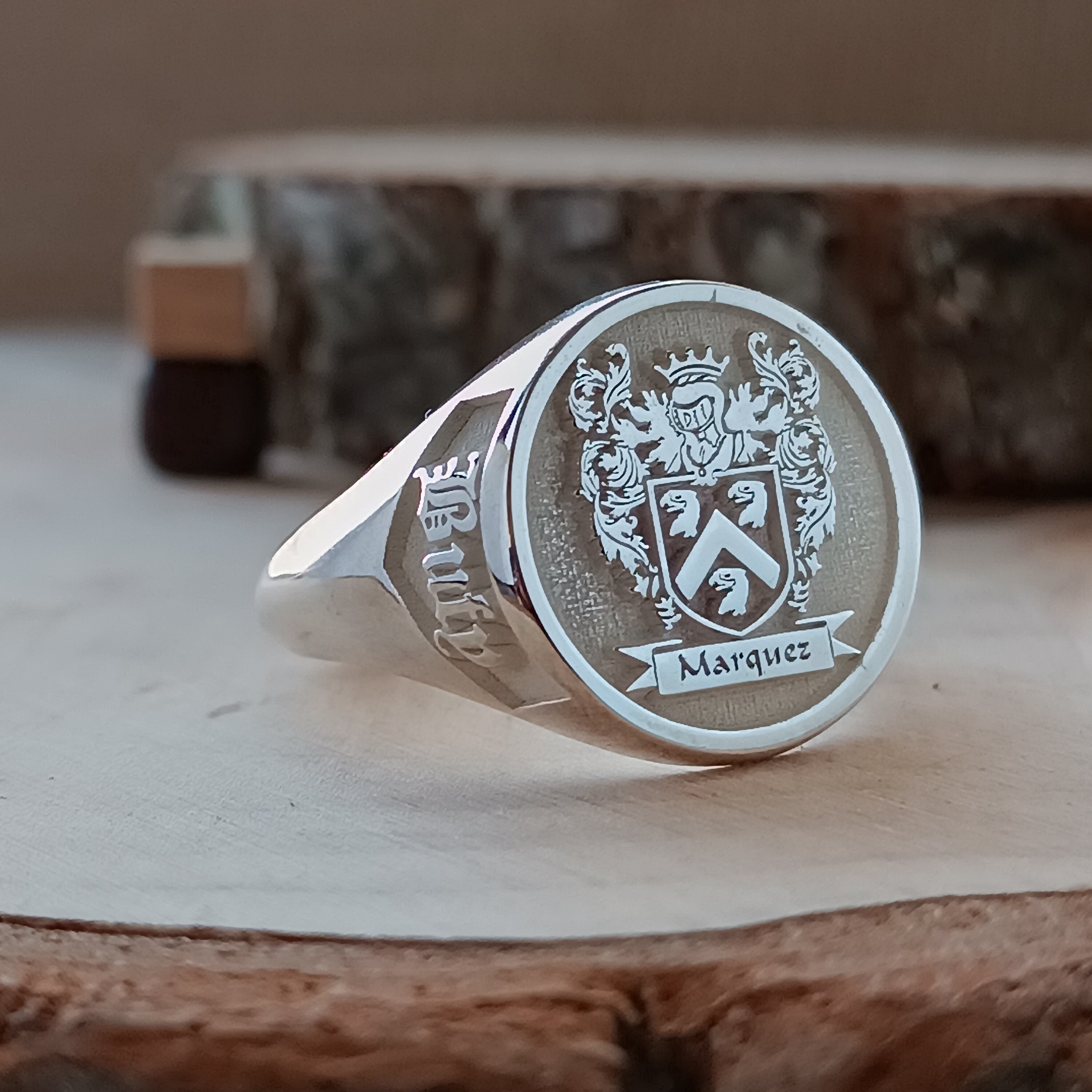 Family Crest Coat of Arms Custom Ring for Personalized Rings, Custom ...