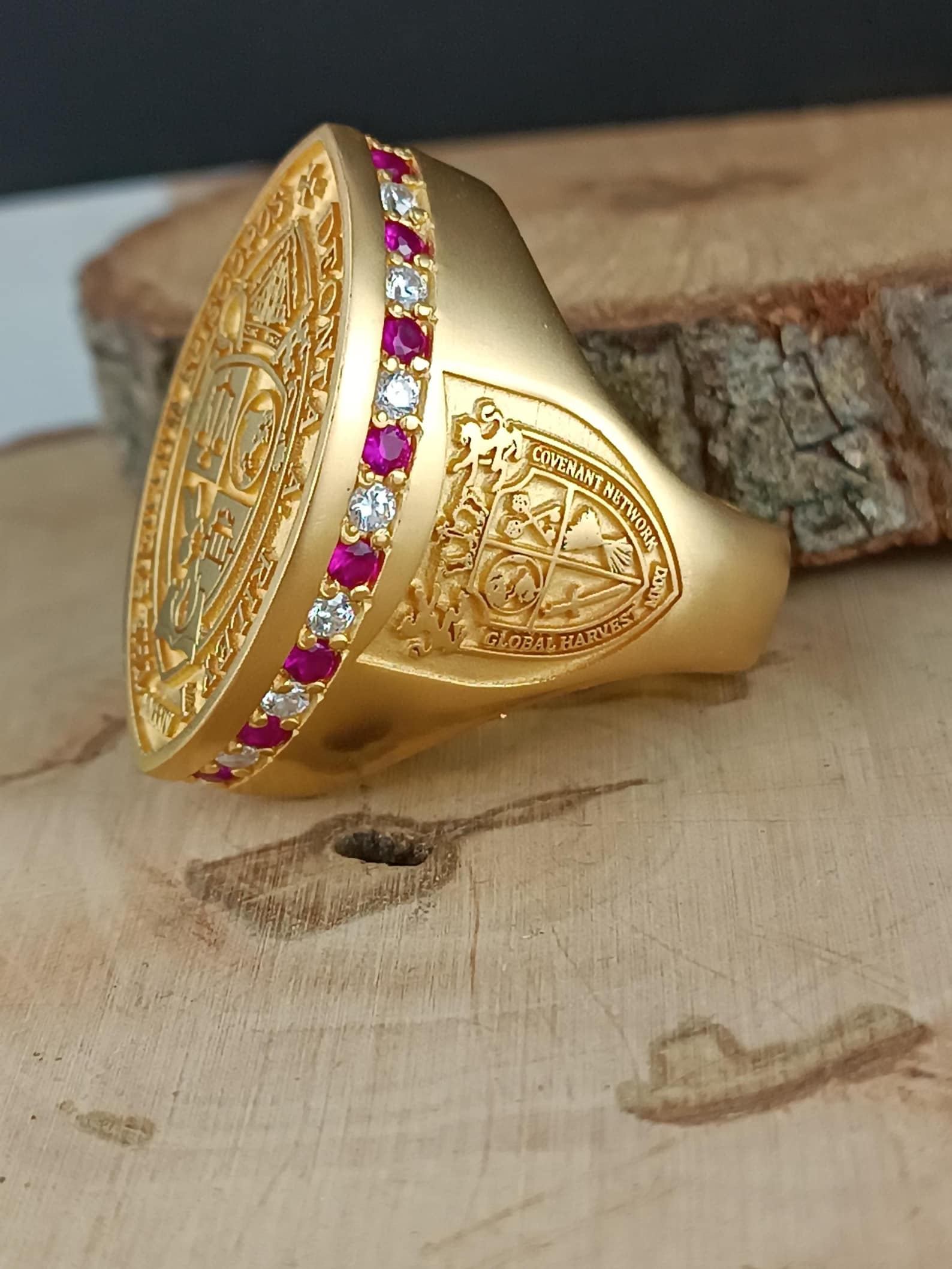 Gold Bishop Ring / Episcopal Apostolic Ring / Custom Clergy Ring With ...