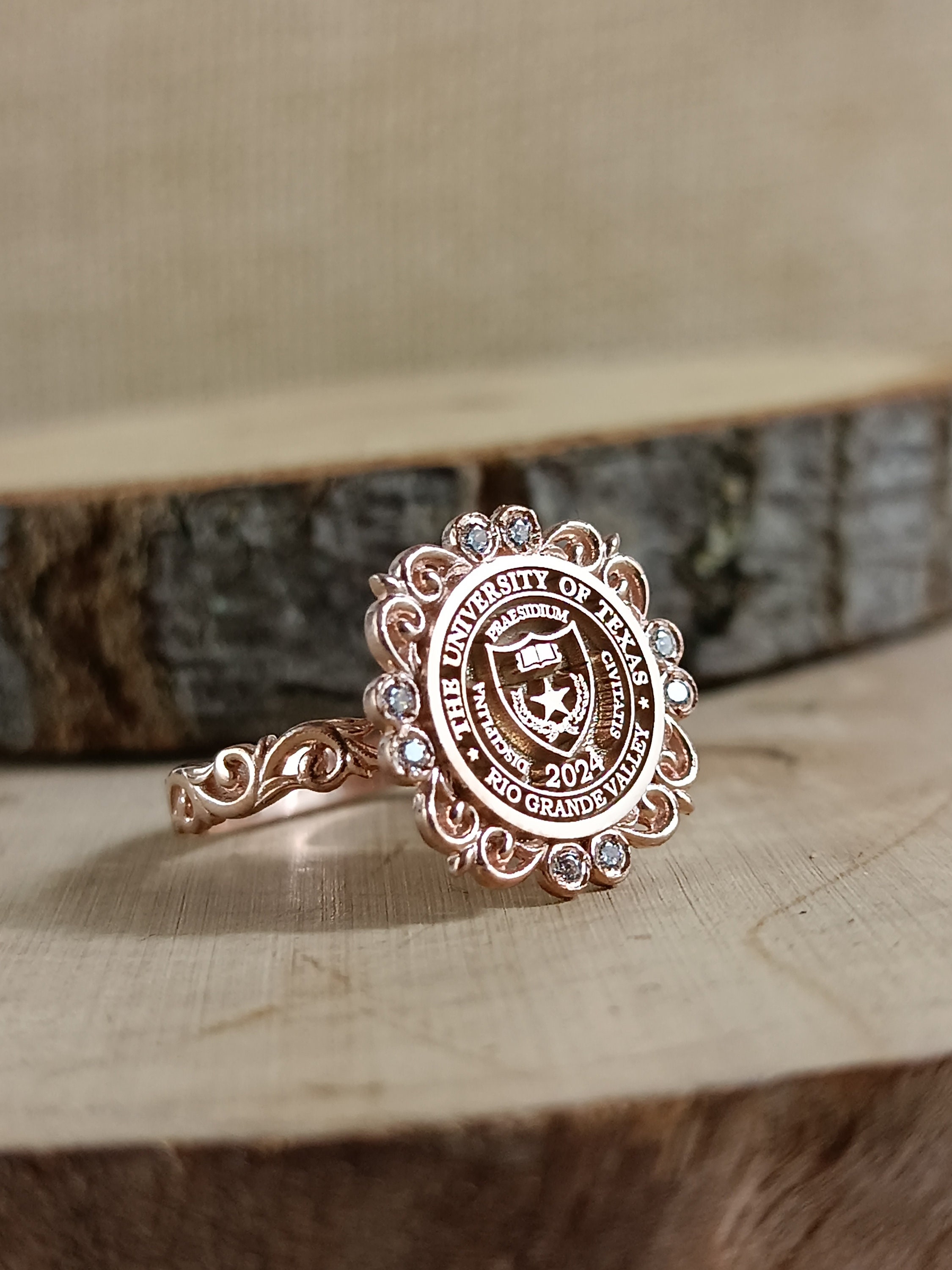 Graduation Ring ,woman Ring,claas Ring, Gift,baguette Stone Ring ...