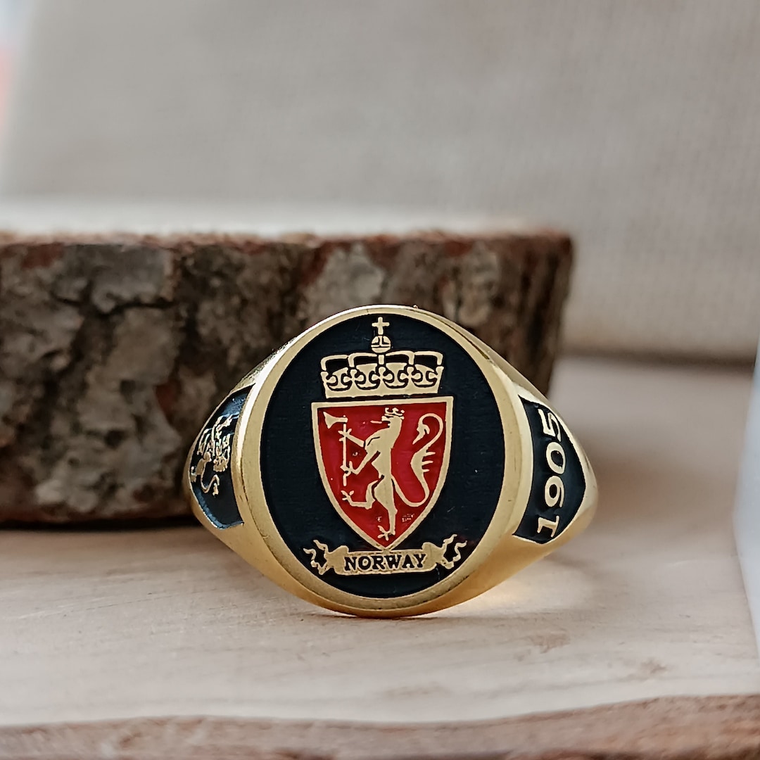 Family Crest,custom Ring With Personalized Gold and Silver, Coat of ...