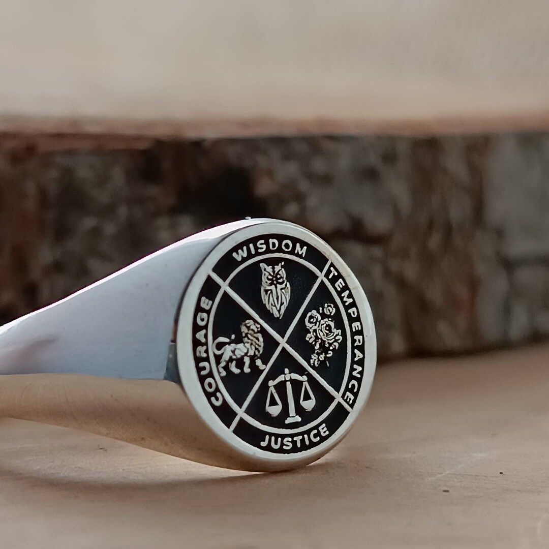 Stoic Rings, Moderation Ring, Virtues Ring, Virtue, Special Design ...