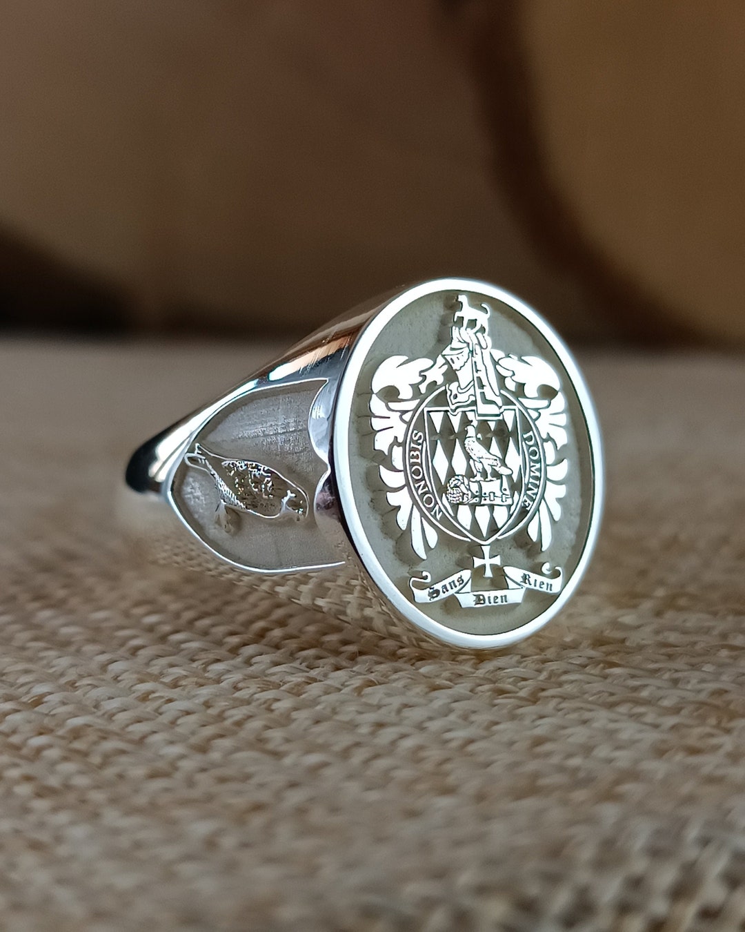 Sterling Silver Family Crest Signet Ring – Heritage-inspired Jewelry ...