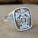 Personalized Gold Signet Ring Custom Engraved, Family Crest Ring, Coat ...