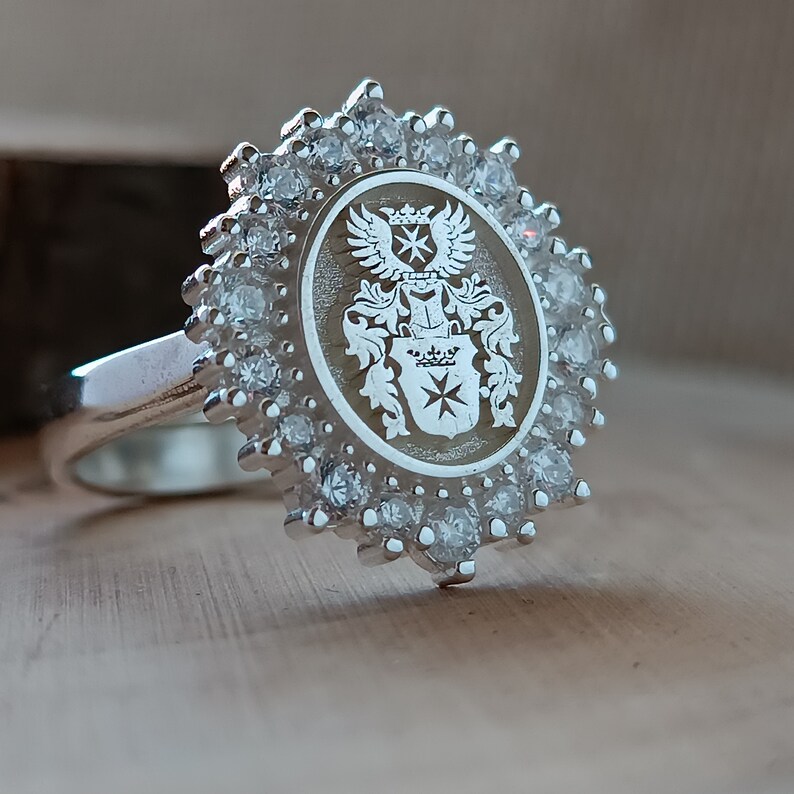 Coat of Arms Ring,family Crest Rings,custom Signet Ring,crest Ring,coat ...