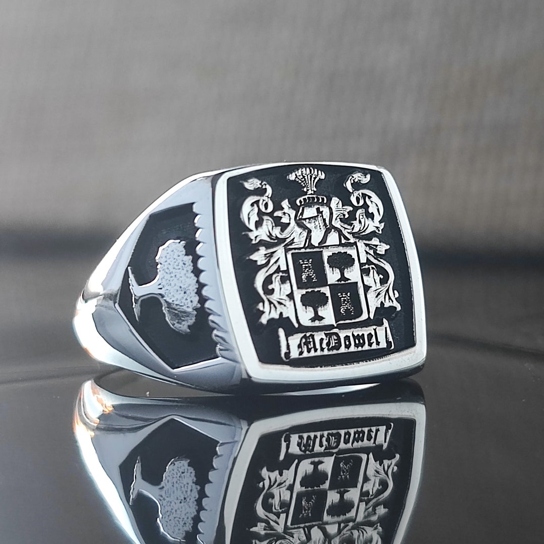 Scottish Clan Anderson Crest Ring, Family Crest Rings, Custom Family ...