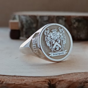 Family Crest Coat of Arms Custom Ring for Personalized Rings, Custom ...