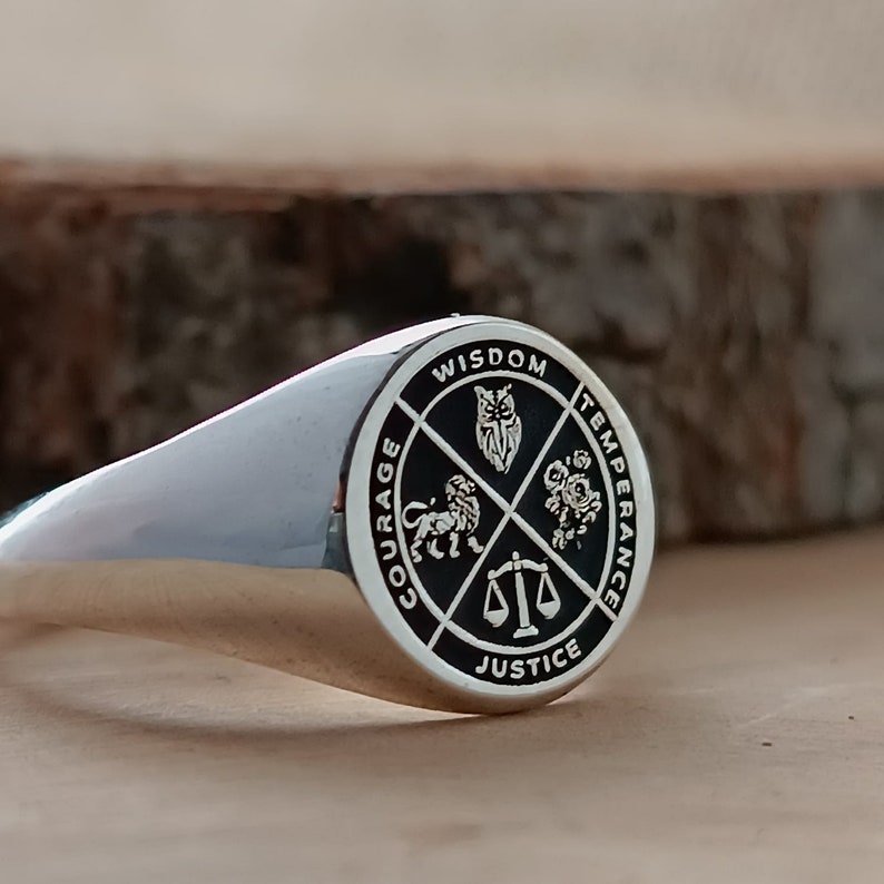 Stoic Rings, Moderation Ring, Virtues Ring, Virtue, Special Design ...