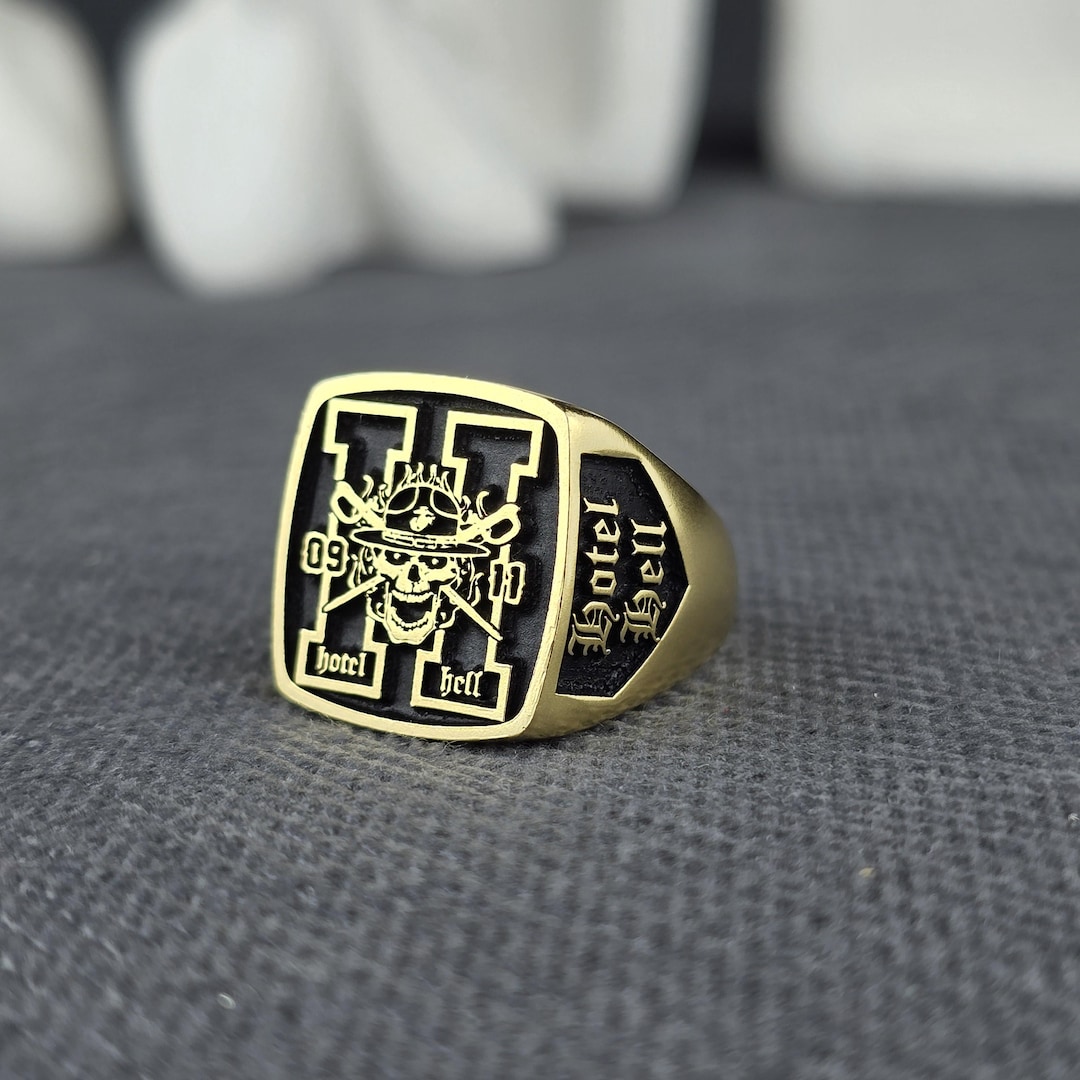 Custom Military Unit Ring - USMC Marine Corps Signet / Hotel Company ...