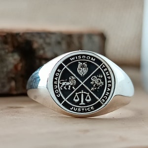 Stoic Rings, Moderation Ring, Virtues Ring, Virtue, Special Design ...