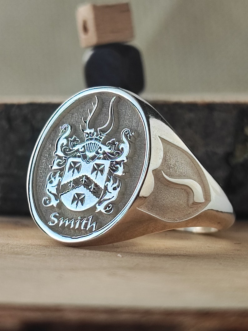 Family Crest Coat of Arms Custom Ring for Personalized Rings, Custom ...