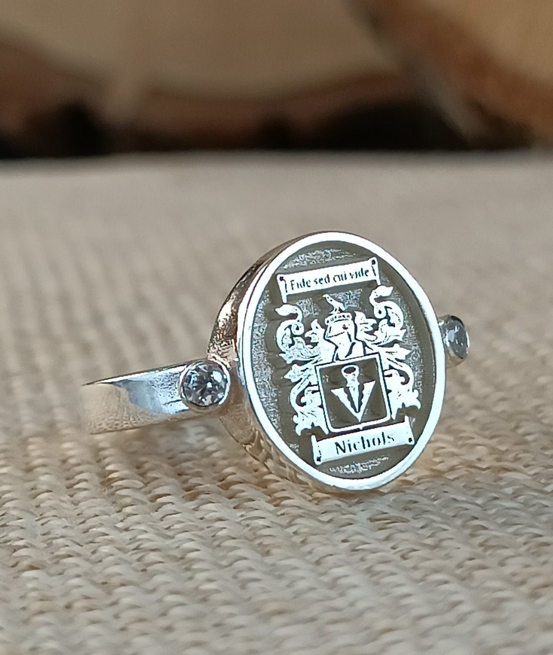 Personalized Gold and Silver Signet Ring , Crest Ring, Family Crest ...