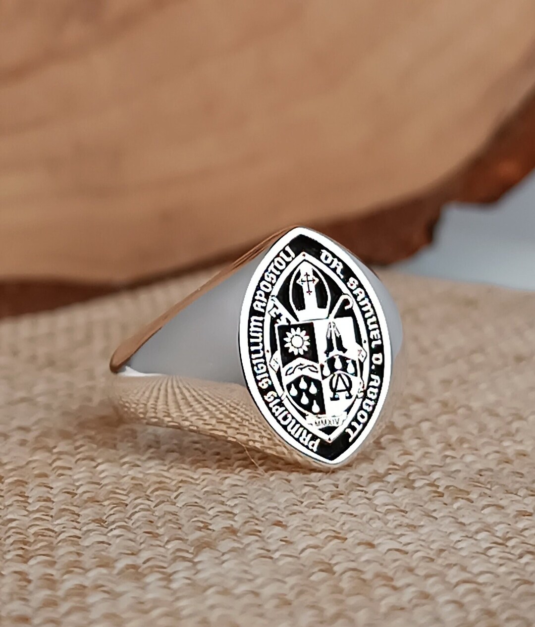 Family Crest Signet Ring, Father's Day Gift, Coat of Arms Ring, Family ...