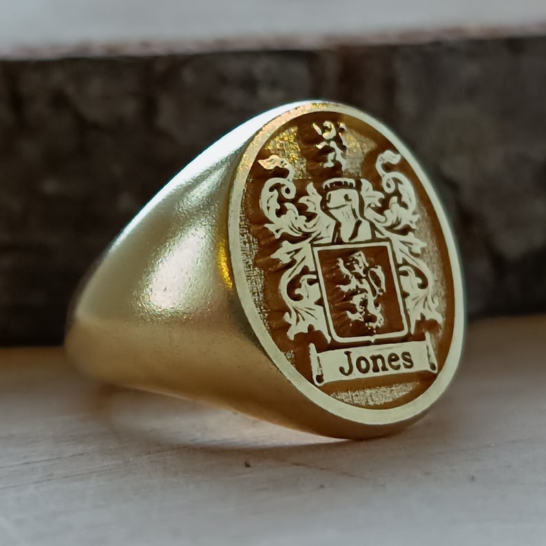 Family Crest Coat of Arms Custom Ring for Personalized Rings, Custom ...