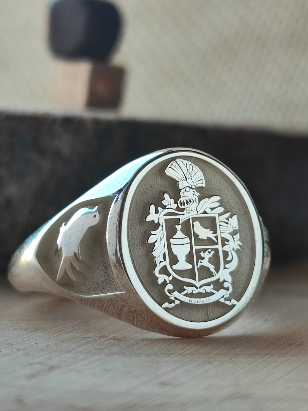 Family Crest Rings, Custom Signet Ring, Family Crest Signet Ring ...