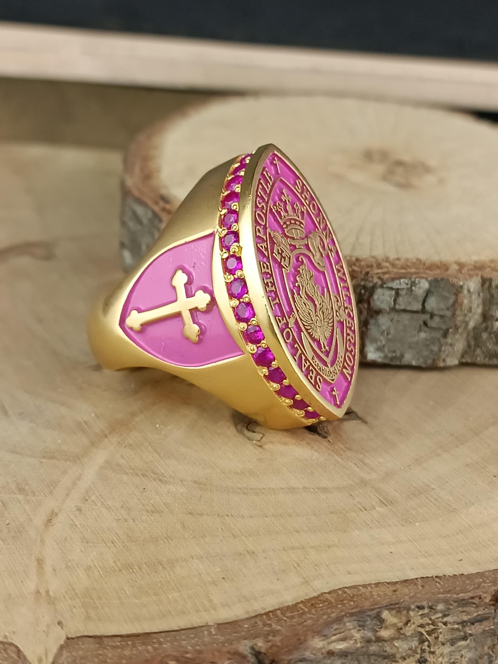 Gold Bishop Ring / Episcopal Apostolic Ring / Custom Clergy Ring With ...