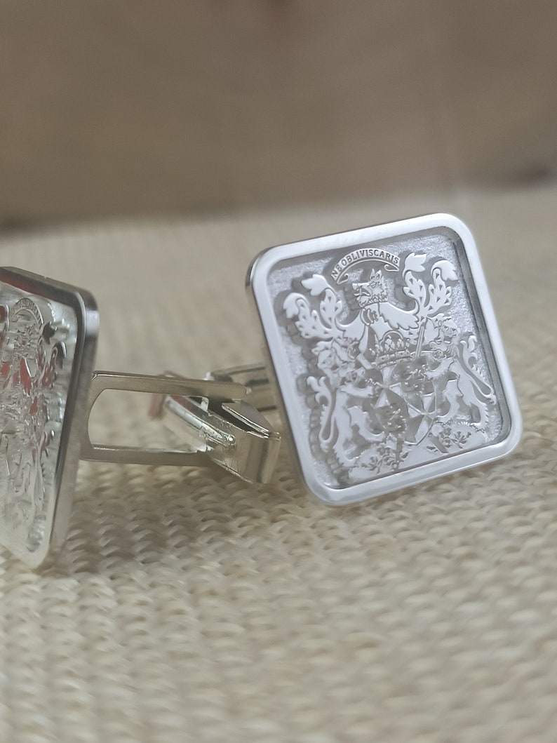 Personalized Family Crest Cufflinks,gold Custom Coat of Arms Cufflinks ...