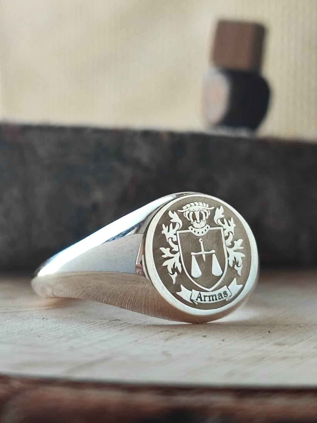 Family Crest Rings, Custom Signet Ring, Crest Ring, Family Crest Signet ...