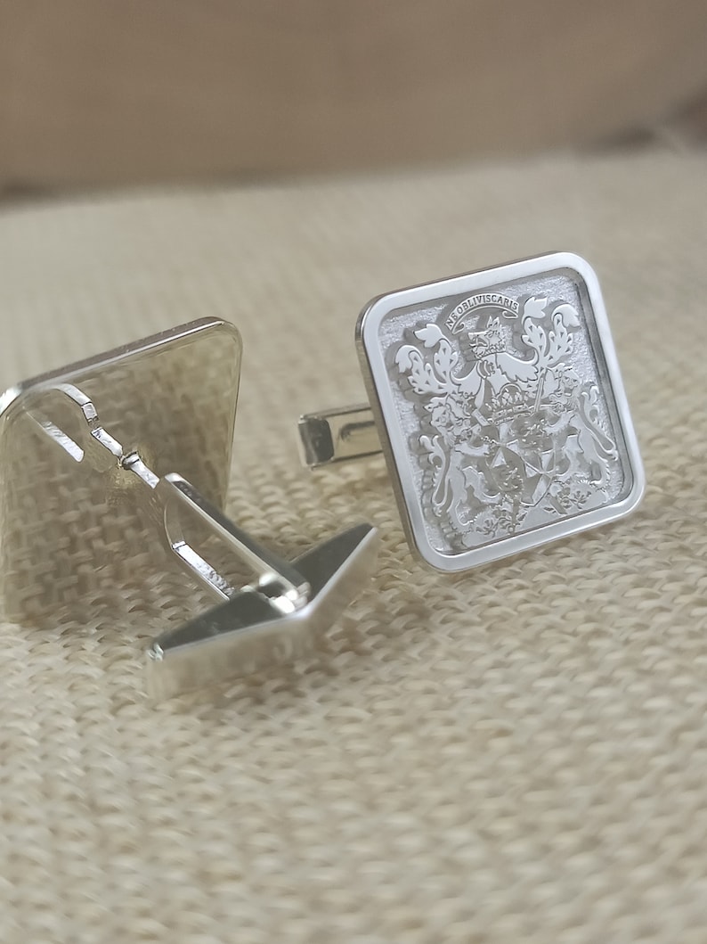 Personalized Family Crest Cufflinks,gold Custom Coat of Arms Cufflinks ...