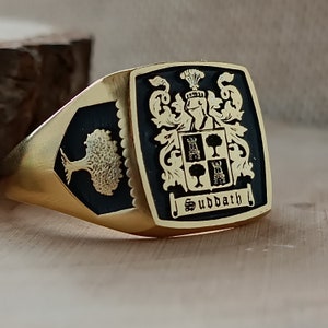 Custom Family Rings, Scottish Clan Rings, Family Crest Jewelry, Signet ...