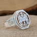 Sterling Silver Signet Ring, Engraved Signet Ring, Initial Engraved ...