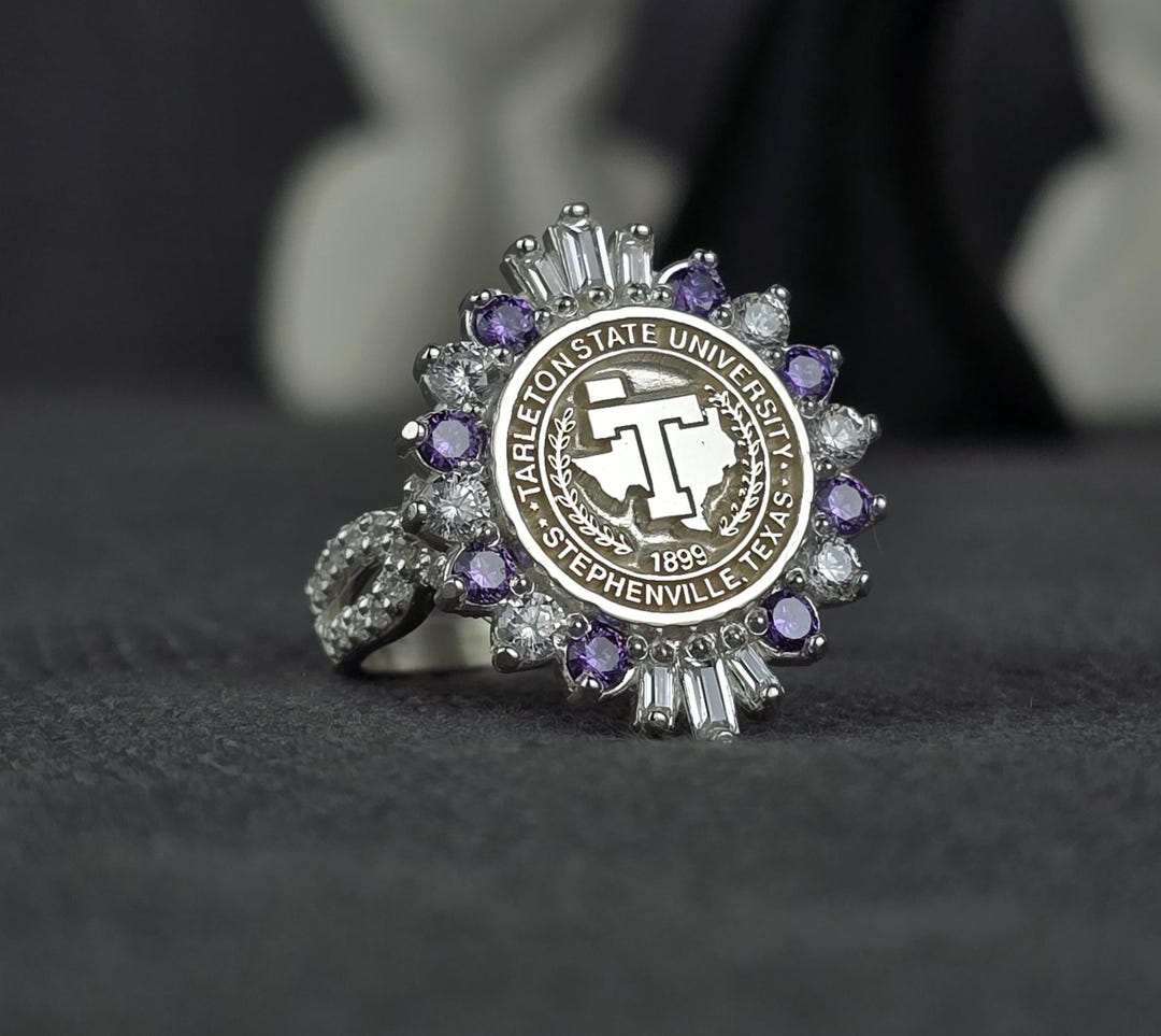 Custom Tarleton State University Ring, Personalized Silver College ...