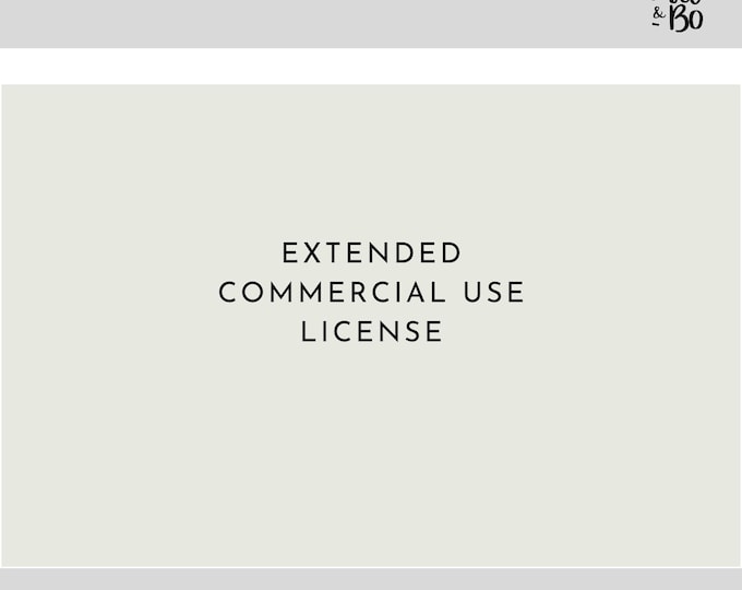 Extended Commercial Use License for Digital Files From the Mil&bo Shop ...
