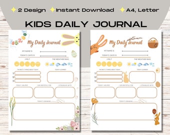 Kids Daily Journal Printable | Journal for Kids | Kids Activity Drawing ...