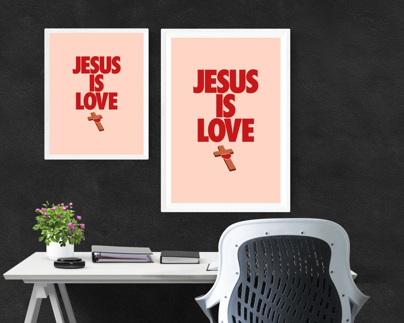 Download High Quality Printable Jesus is Love Bible Verse - Etsy
