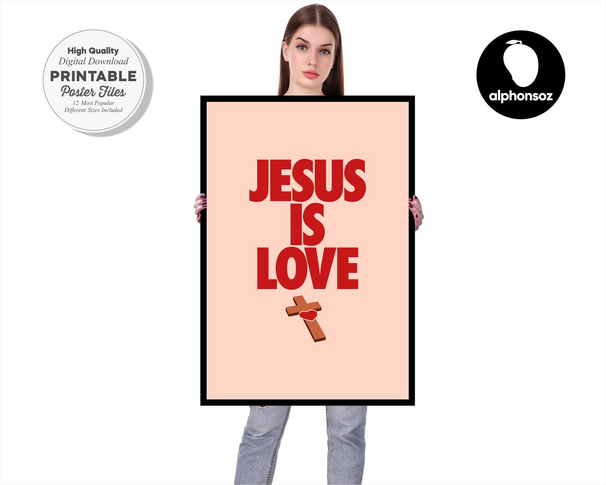 Download High Quality Printable Jesus is Love Bible Verse - Etsy