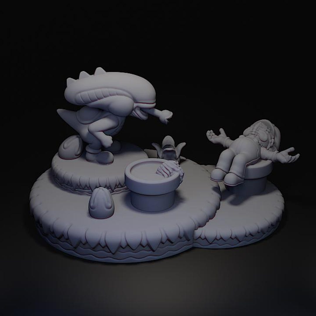 Yoshi Alien Diorama STL File for 3D Printing - Etsy