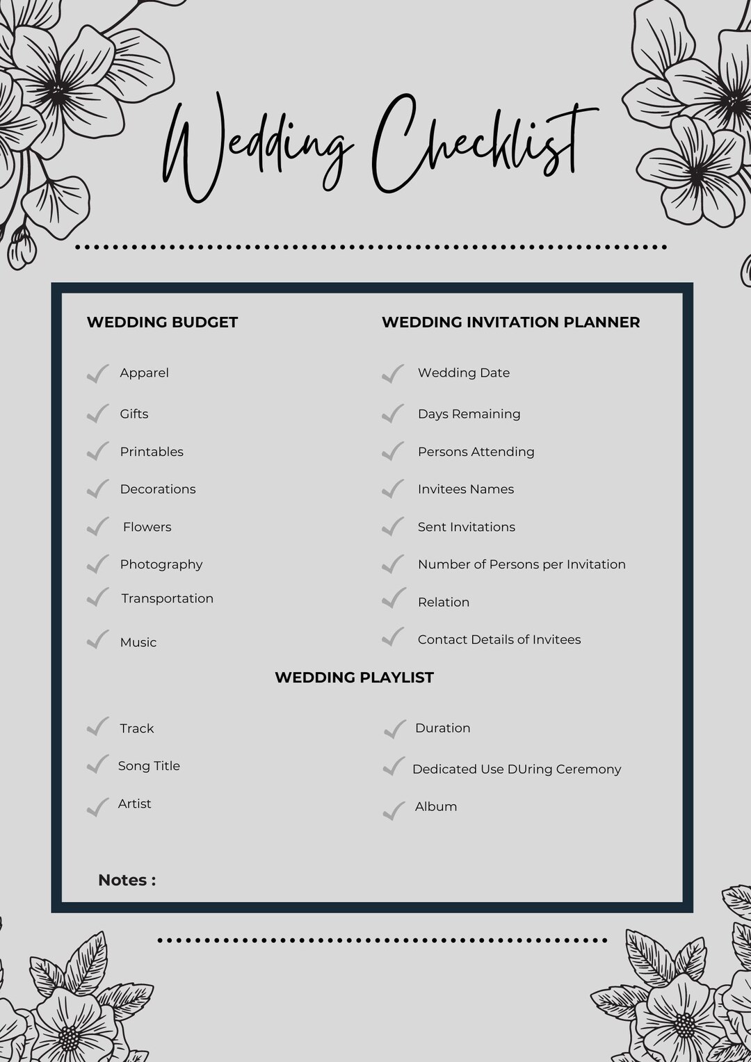 Wedding Planning Spreadsheet | Invitation Tracker | Budget | Party ...
