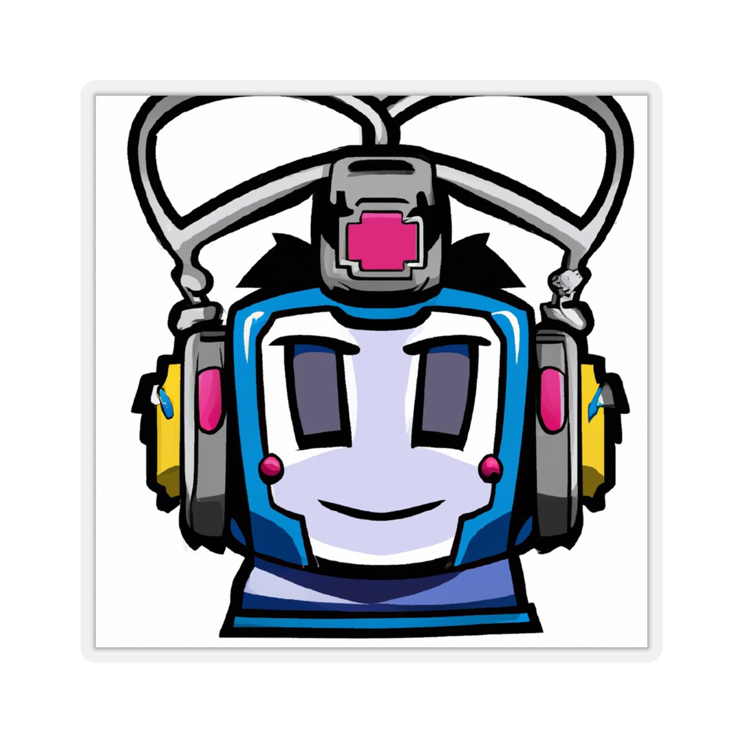 Artistic Robot Head Sticker - Etsy